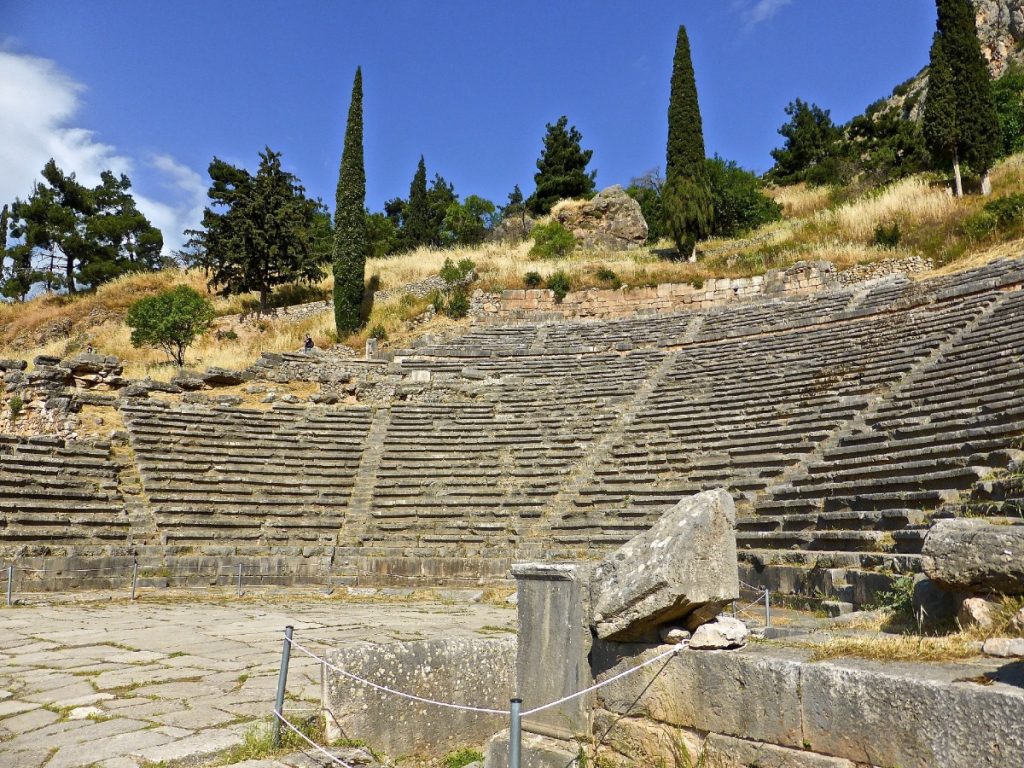 The Archaeological Site Of Delphi In Greece