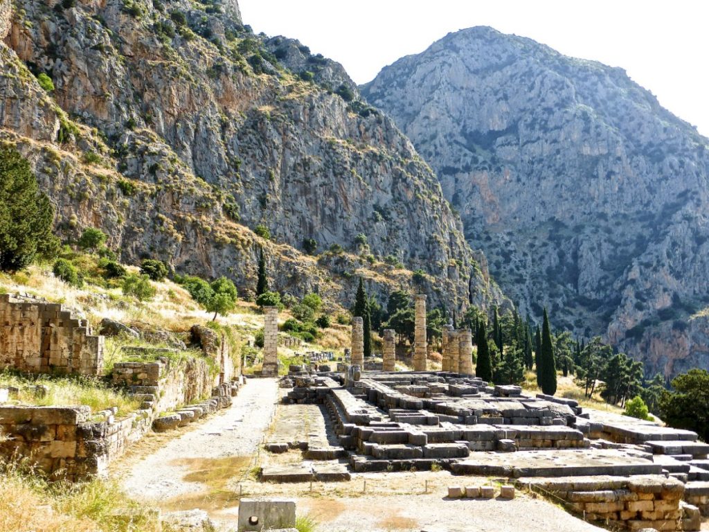 The Archaeological Site Of Delphi In Greece