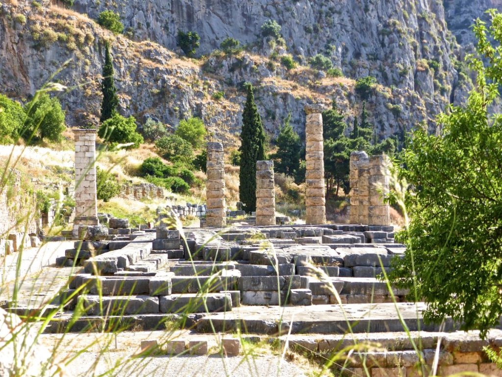 The Archaeological Site Of Delphi In Greece