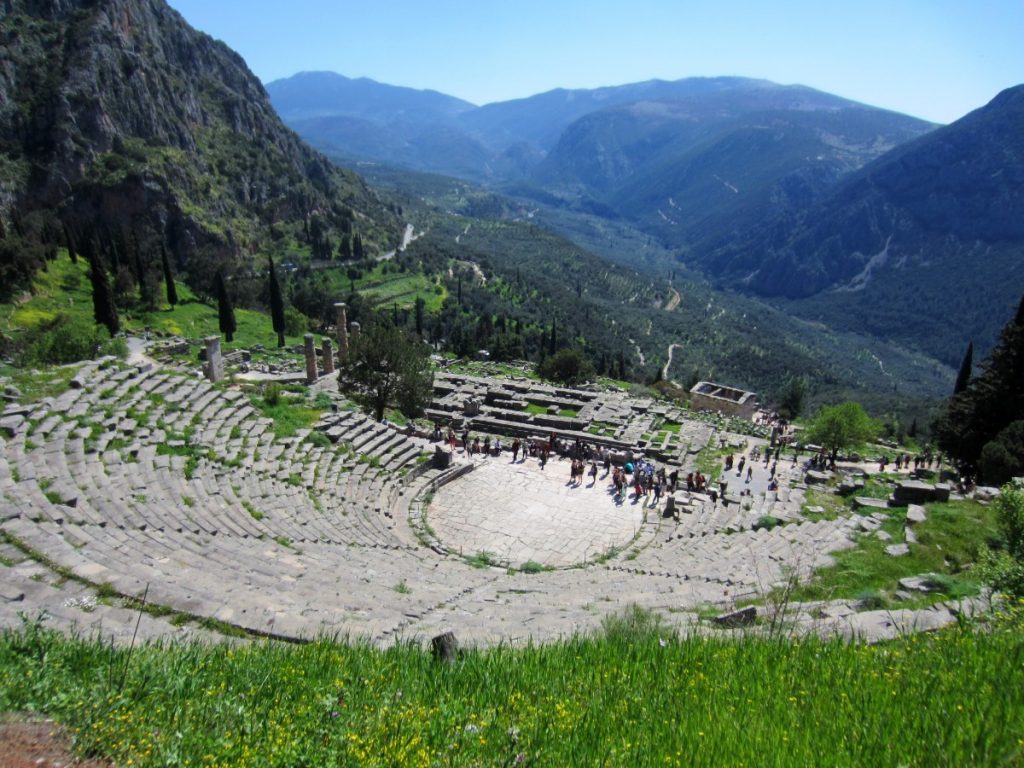 The Archaeological Site Of Delphi In Greece