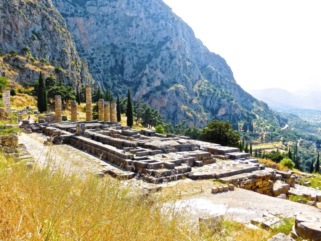 The Archaeological Site Of Delphi In Greece