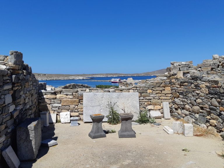 Archaeological Site Of Ancient Delos In Greece