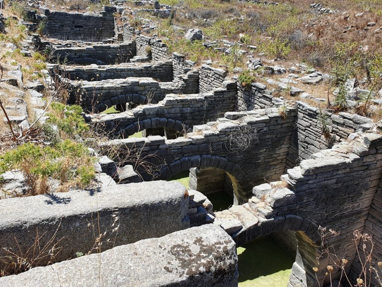 Archaeological Site Of Ancient Delos In Greece