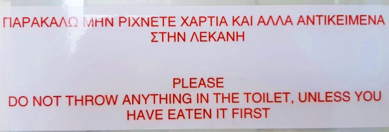 Reasons Why You Shouldn't Flush Toilet Paper In Greece