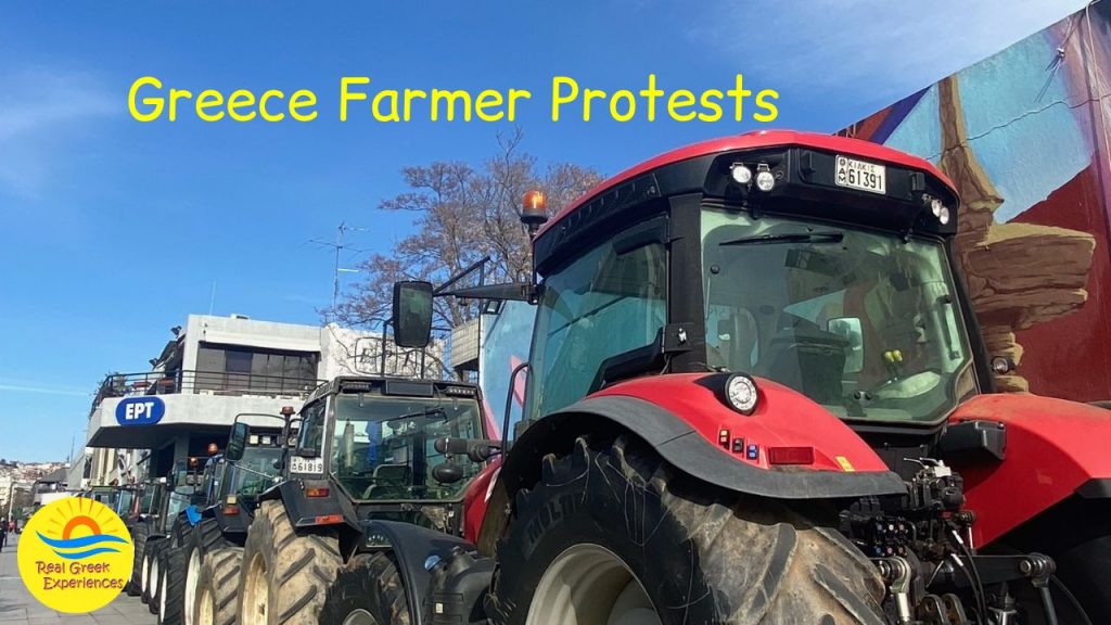 Greek Farmers In Thessaloniki On Protests And Tractor Parades